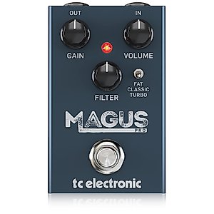 TC Electronic MAGUS PRO Classic High Gain Distortion Pedal with Fat Mids, Treble Filter Control and 3 Clipping Modes