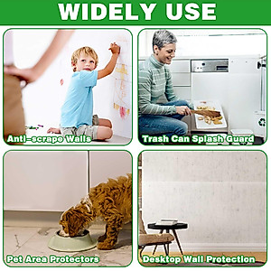 Clear Wall Protector Sheet, Non Adhesive Clear Contact Paper Peel and Stick, Static Cling Removable Wall Paper Sticker Pull and Stick, Wall Sticker Door Scratch Protector for Kitchen Cabinets, 6.6ft