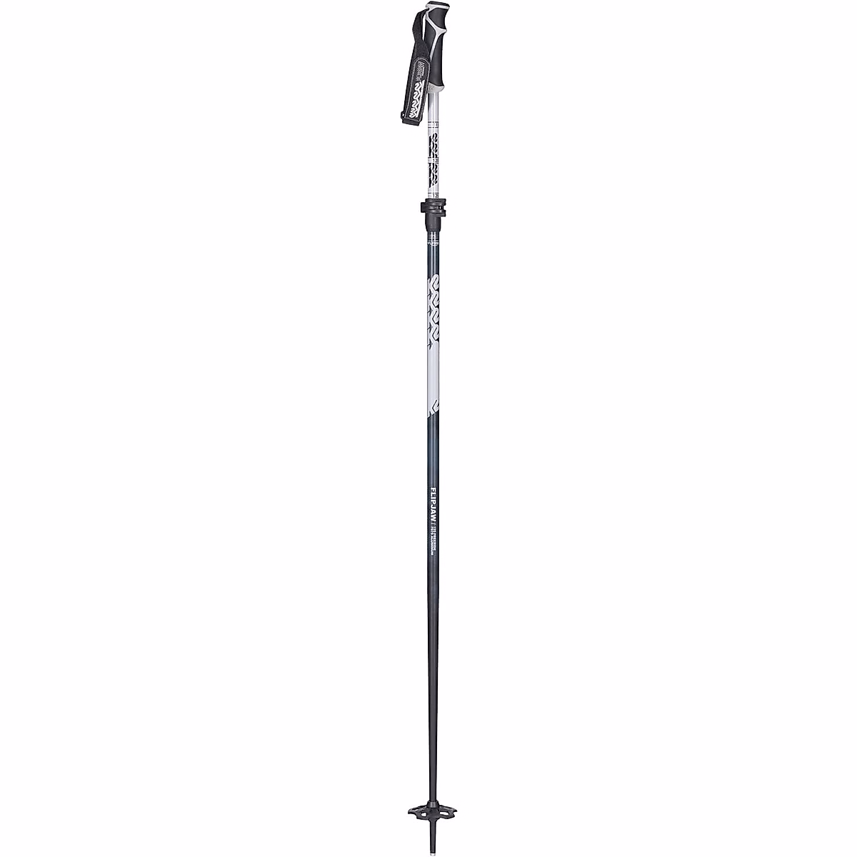 K2 Flipjaw Freeride Ski Poles, 110-135, Black/Grey