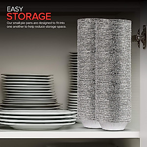 Stock Your Home 100 Count Aluminum Mini Pie Pans - 3 Inch Disposable Recyclable Foil Pie Tins for Bakeries, Cafes, Restaurants