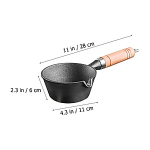Cabilock Cast Iron Pot Pasta Pot Cast Iron Pot, Baking Heating Holder Cheese Heating Pot Kitchen Butter Heating Pot 1 Pc Butter Cast Iron Pot Pasta Pot