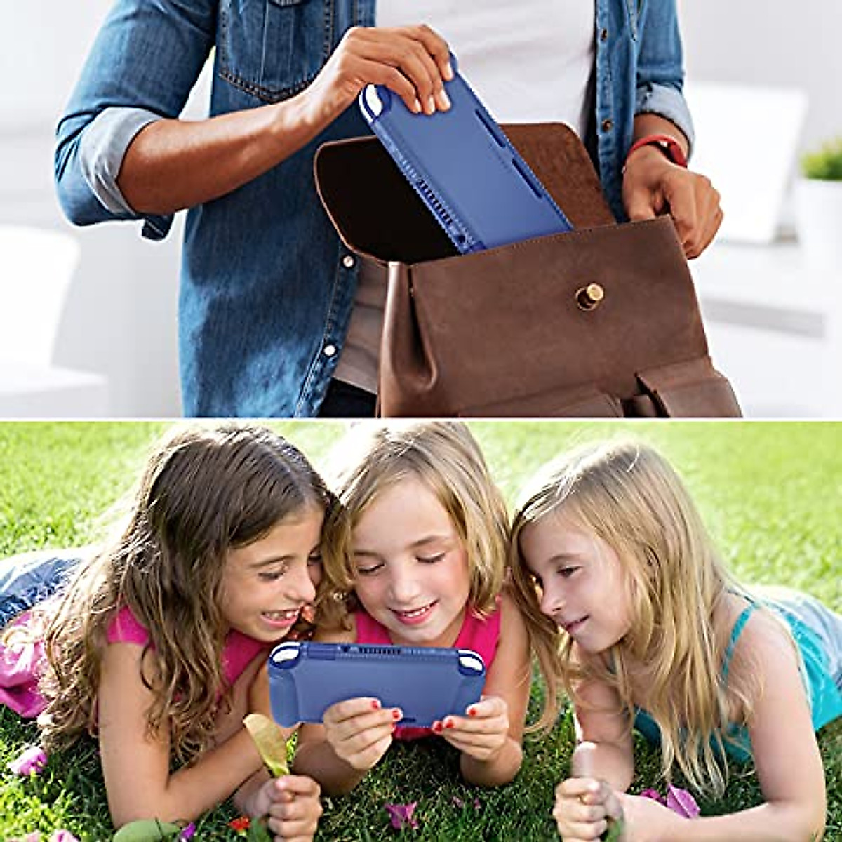 Fintie Case for Nintendo Switch Lite 2019 - Soft Silicone [Shock Proof] [Anti-Slip] Protective Cover with Ergonomic Grip Design for Switch Lite Console (Navy Blue)