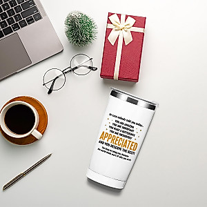 Employee Appreciation Gifts Tumbler Inspirational Gifts Water Bottle Double Wall Travel Coffee Mug Encouragement Stainless Steel Vacuum Insulated Thermal Cup for Women Colleague Birthday Christmas
