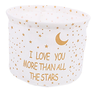 STOBOK 2pcs Cloth Fabric Basket Cotton Cosmetic Basket Cotton Storage Basket Folding Sundries Basket Offise Desktop Basket Plastic Containers Cosmetic Holder Basket Baby Laundry Tub Round