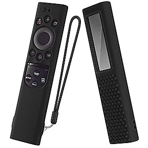 Silicone Case for Samsung BN59-01385 BN59-01386 TM2280E BN59-01391 Silicone Cover for Samsung Smart TV Solar Cell Remote Control 2022 Silicone Remote Control Sleeve（Black）