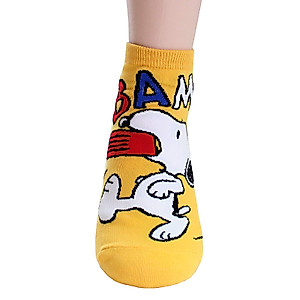 Birsppy evei The Peanuts Snoopy Cartoon Movie Series Women's Original Socks (snoopy09_5pairs)