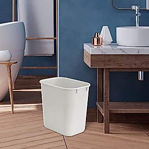 Acrimet Wastebasket Bin 27QT (Plastic) (White Color) (Set of 4)