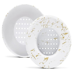 WC SweatZ Protective Earpad Covers Made by WC | Fits Beats Studio 3 & 2 (Does Not Fit Beats Solo) / Bose QC35 & 35II / Bose 700 & More | Sweatproof & Easily Washable | Gold Marble