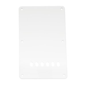 Musiclily Guitar Back Plate Tremolo Cavity Cover Backplate for China Made Squier Guitar Parts,1Ply White
