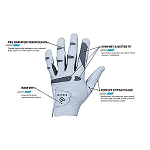 Bionic Men's Performance Grip Pro Premium Leather Golf Glove (Large, Left)