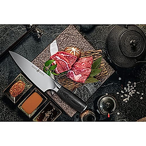 TUO 6 inch Chef Knife, Kitchen Knife Gyuto chef Knife, German High-Carbon Stainless Steel, Comfortable Pakkawood Handle, Full Tang with Gift Box, Goshawk Series