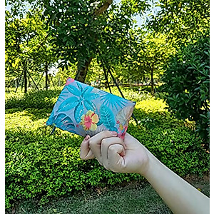 Fineget Folding Shopping Grocery Laundry Spare Tote Bag Perennial Leaf Aesthetic Foldable Beach Picnic Duffel Bag for Women Travel Hand Backpack Bag Camping Gym Sparts Changes Spare