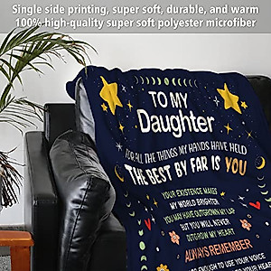 Autogiftry Blanket for Daughter from Mom, for Daughter, Birthday Gifts for Daughter, Graduation Gifts for Daughter, Bonus Daughter, Gifts to My Daughter Throws Blanket, 60"x50"