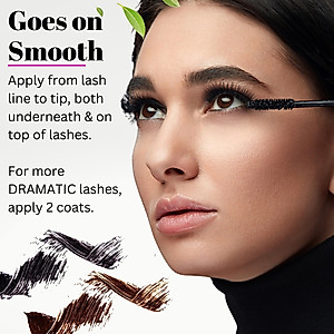 Fifth & Skin NATURLASH Natural Mascara (BLACK) - Hypoallergenic Mascara for Sensitive Eyes – Vegan & Cruelty Free Mascara – Gluten Free - Paraben Free - Nourish, Lengthen & Thicken