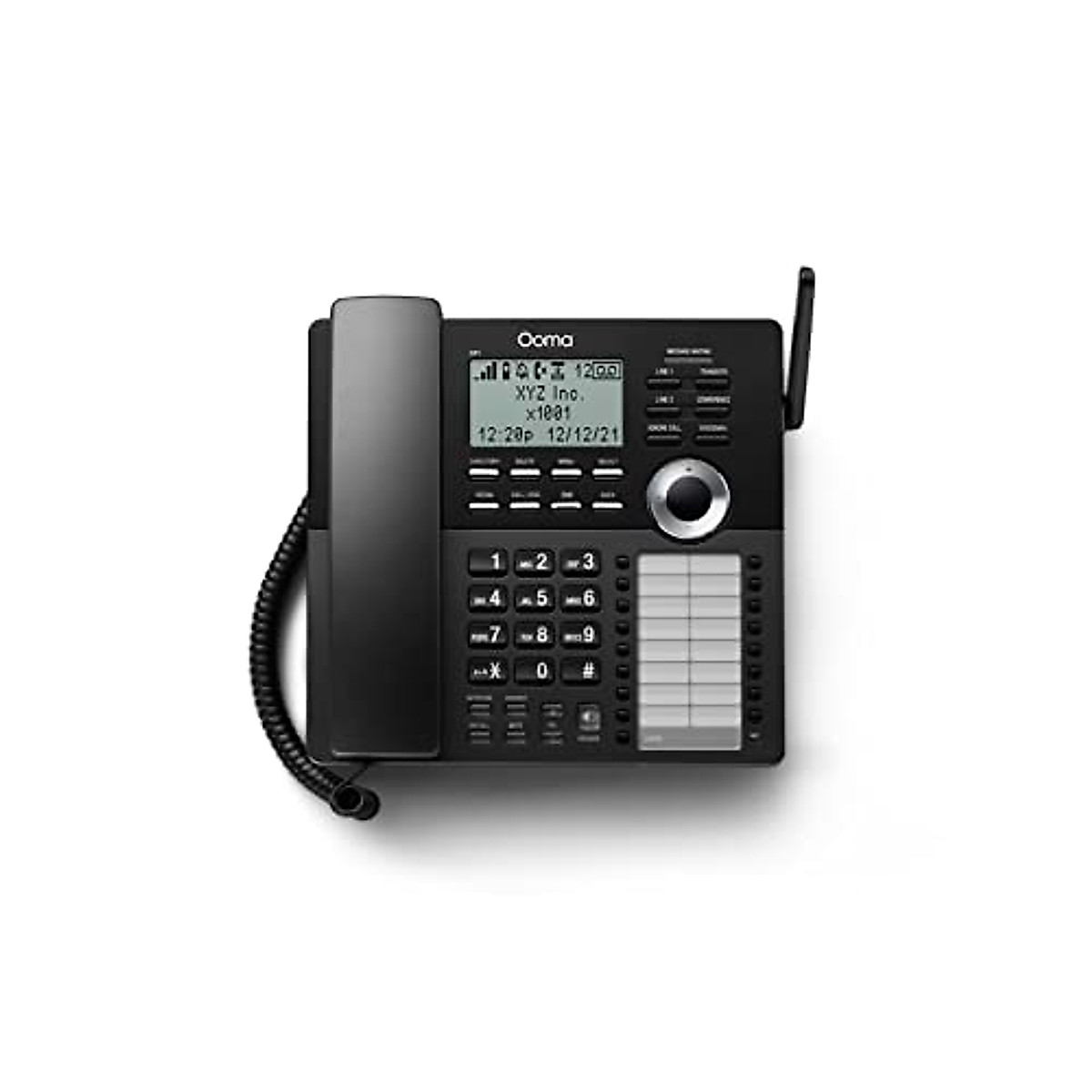 ooma DP1-T Wireless Business Desk Phone. Connects wirelessly to ooma Telo Base Station. Works with ooma Telo VoIP Free Internet Home Phone Service.,Black