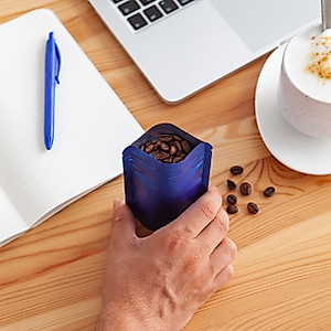 Kando Store Set of 100 Mylar Bags With Matte Finish | 3.5g Smell Proof, Food Storage Aluminum Foil Bags | Stand-up, Resealable, Vacuum Sealable, Leak-Proof Pouch