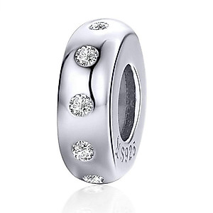 925 Sterling Silver Clip Charm Stopper Charm Lock Charm Spacer Charm Anniversary Charm for Pandora Charms Bracelet