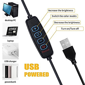 Desk Ring Light for Zoom Meetings - Video Conference Lighting Kit for Laptop Computer, 6” Clip on Table LED Light Lamp with Tripod Stand for Video Recording, Remote Working, Gaming, Vlogging