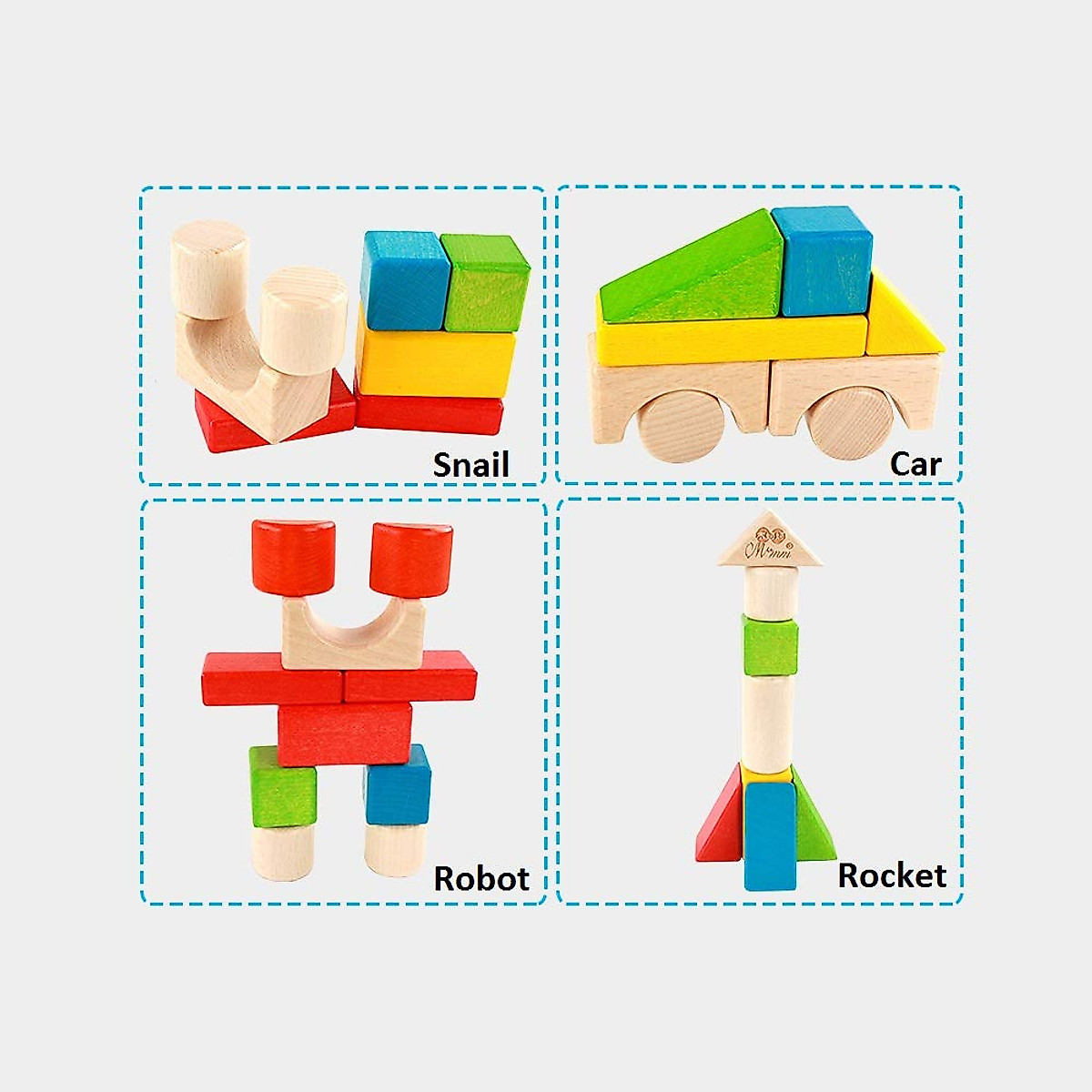 BESTING Balancing Stacking Blocks with Different Shape and Color Parent-Child Children's Educational Balance Wooden Stacking Interlock Decompression Preschool Toys Balancing Games (HJ003)