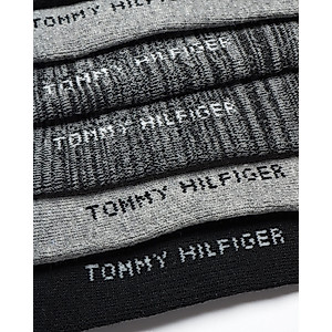Tommy Hilfiger Men's Socks - Athletic Cushioned High Quarter Cut Socks (6 Pack), Size 7-12, Black Assorted
