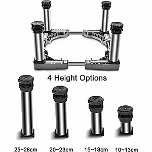 TAHNYC Washing Machine Stand, Multifunctional Adjustable Furniture Carrier, Stainless Steel heightened Universal Stand for Dryer Washing and Refrigerator, 4 ft