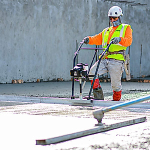 37.7cc 4 Stroke Gas Concrete Wet Power Screed Cement Assembly (Engine + 6' Blade)