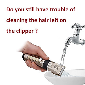 IWEEL Dog Clippers, 2-Speed Professional Rechargeable Cordless Cat Shaver and Low Noise Water Proof Electric Dog Trimmer Pet Grooming Kit Animal Hair Clippers Tool with Scissors Combs