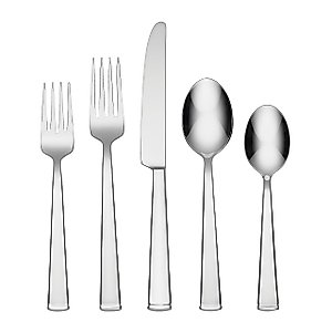 Oneida Perry Piece Everyday Flatware Set, 45 Count, Metallic