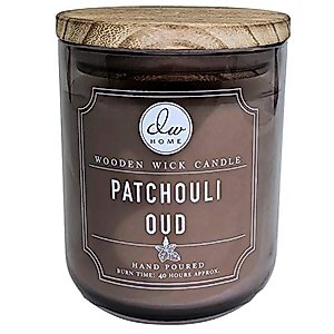 DW Home Patchouli Oud Scented Candle Wooden Wick