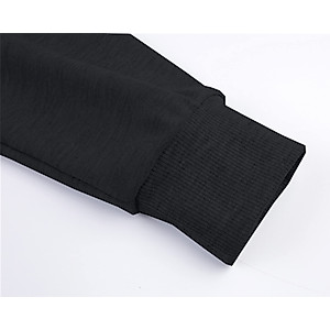 lymanchi Women Wide Neck Sweatshirt Off Shoulder Long Sleeve Casual Loose Shirts 107 Black XL