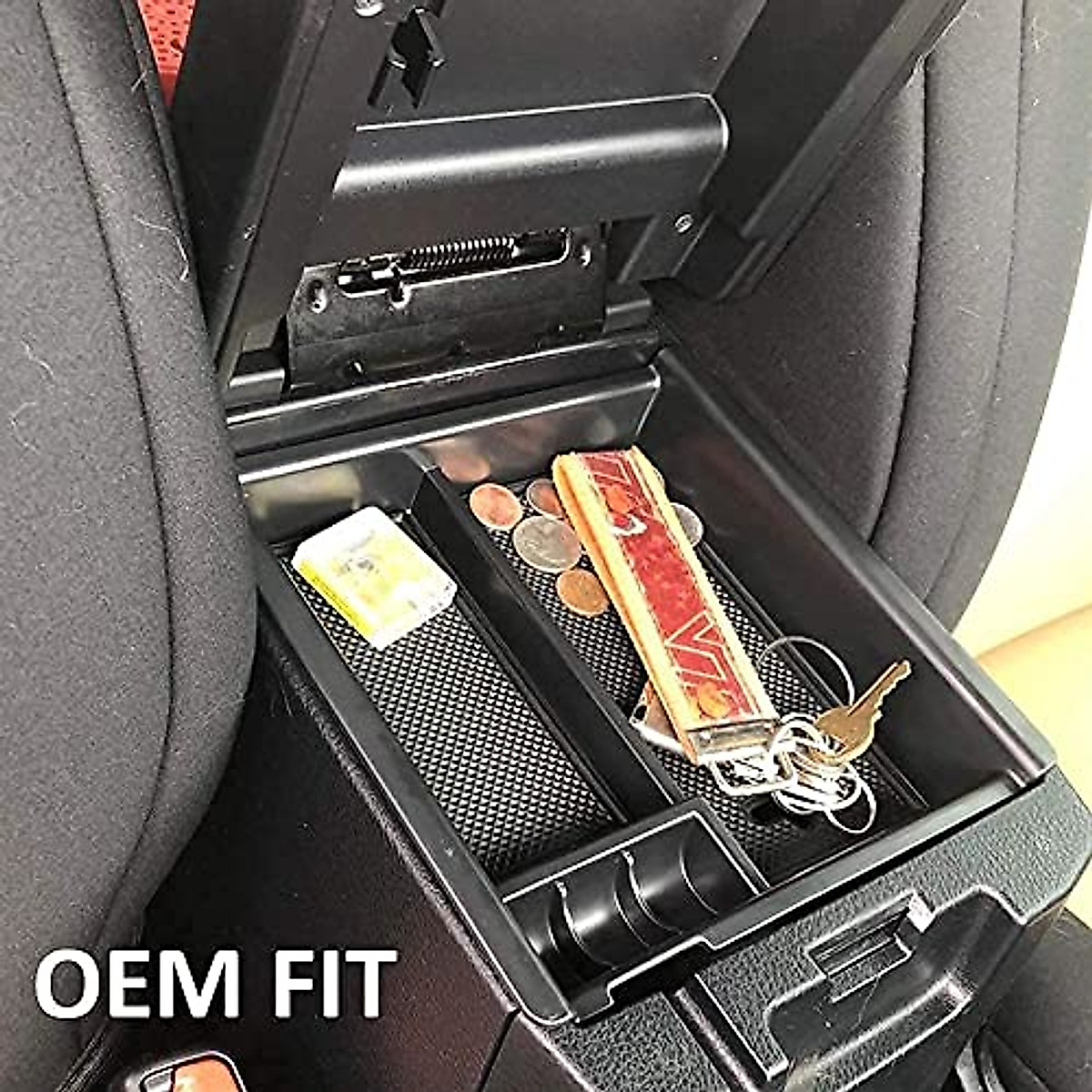 EDBETOS 3rd Gen Tacoma Accessories for Toyota Tacoma 2016 2017 2018 2019 2020 2021 2022 Center Console Organizer Tray and Glove Box Organizer Armrest Interlock Secondary Storage ABS Material