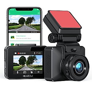 4K Dash Cam Built-in Wi-Fi UHD2160P Discreet Car Dashboard Camera Recorder with 24-Hour Parking Monitor, Super Night Vision, Loop Recording, 170° Wide Angle, Support APP