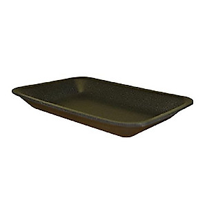 CKF 2BK, 2 Black Foam Meat Trays, Disposable Standard Supermarket Meat Poultry Frozen Food Trays, 125-Piece Bundle