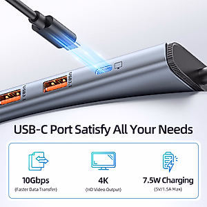 Docking Station USB C Video,8K Laptop Docking Station Dual Monitor 8K@60Hz 2*HDMI,USB-C Hub with USBC Video Output,4 * 10Gbps USB Port,Ethernet,100W PD for Portable Monitor,MacBook Pro/Air,Dell,HP