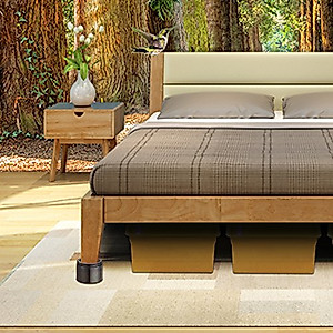 iPrimio Bed Risers 3 Inch Lift, Round, Heavy Duty, 4 Pack, Up to 10000lbs - Bed Raising Blocks, Furniture Risers - Safe, Sturdy Bed Lifts for College Dorm Rooms, Couches, Tables, Desk Riser