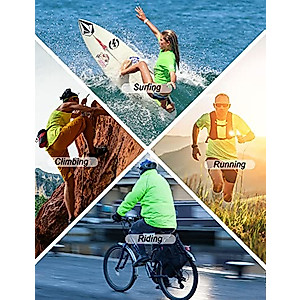 ProtectX 2-Pack Men High Visibility Lightweight Long Sleeve Hoodie, UPF 50+ Sun Protection T Shirts, SPF Outdoor UV Shirt, Neon Green - Medium