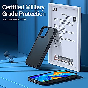 TORRAS Shockproof Designed for iPhone 12 Mini Case [8FT Military Grade Drop Tested] Slim Fit Hard iPhone 12 Mini Phone Case with Silicone Bumper, Translucent Case for iPhone 12 Mini 5.4“, Black