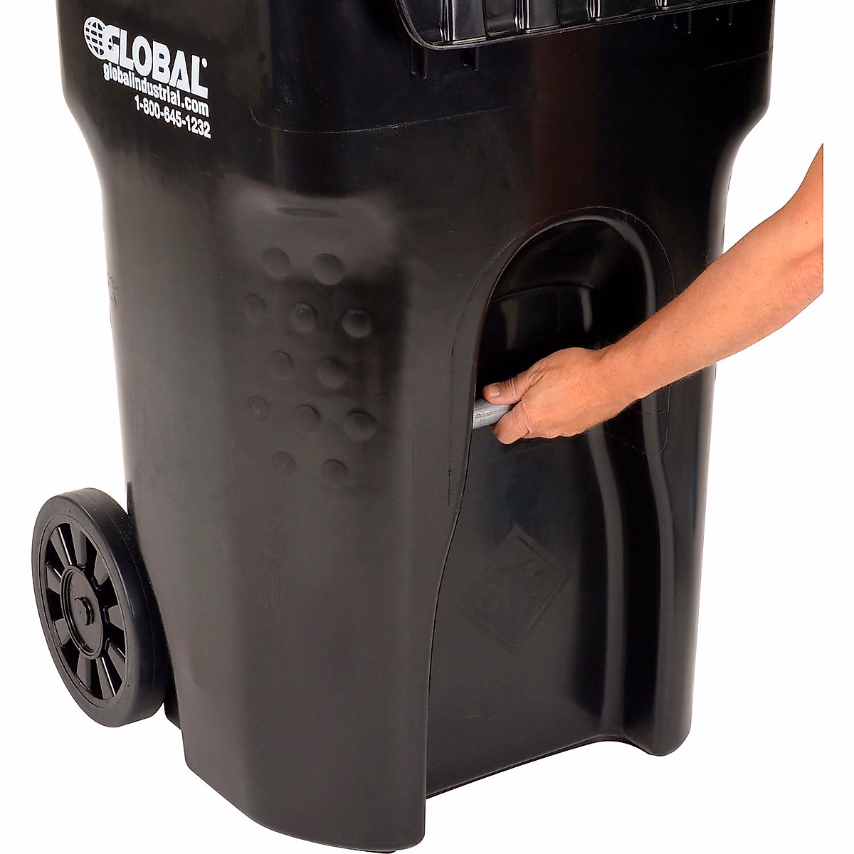 Otto 65-Gallon Mobile Trash Container, Black