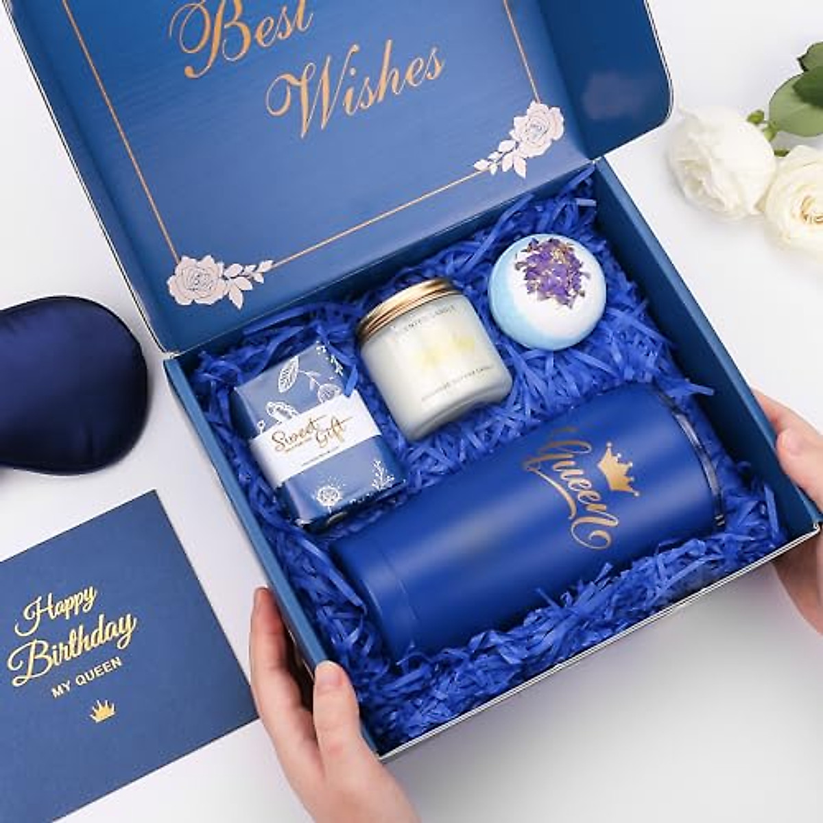 Rinboqe Happy Birthday Gifts for Women Birthday Gift Set for Women Spa Gift Set