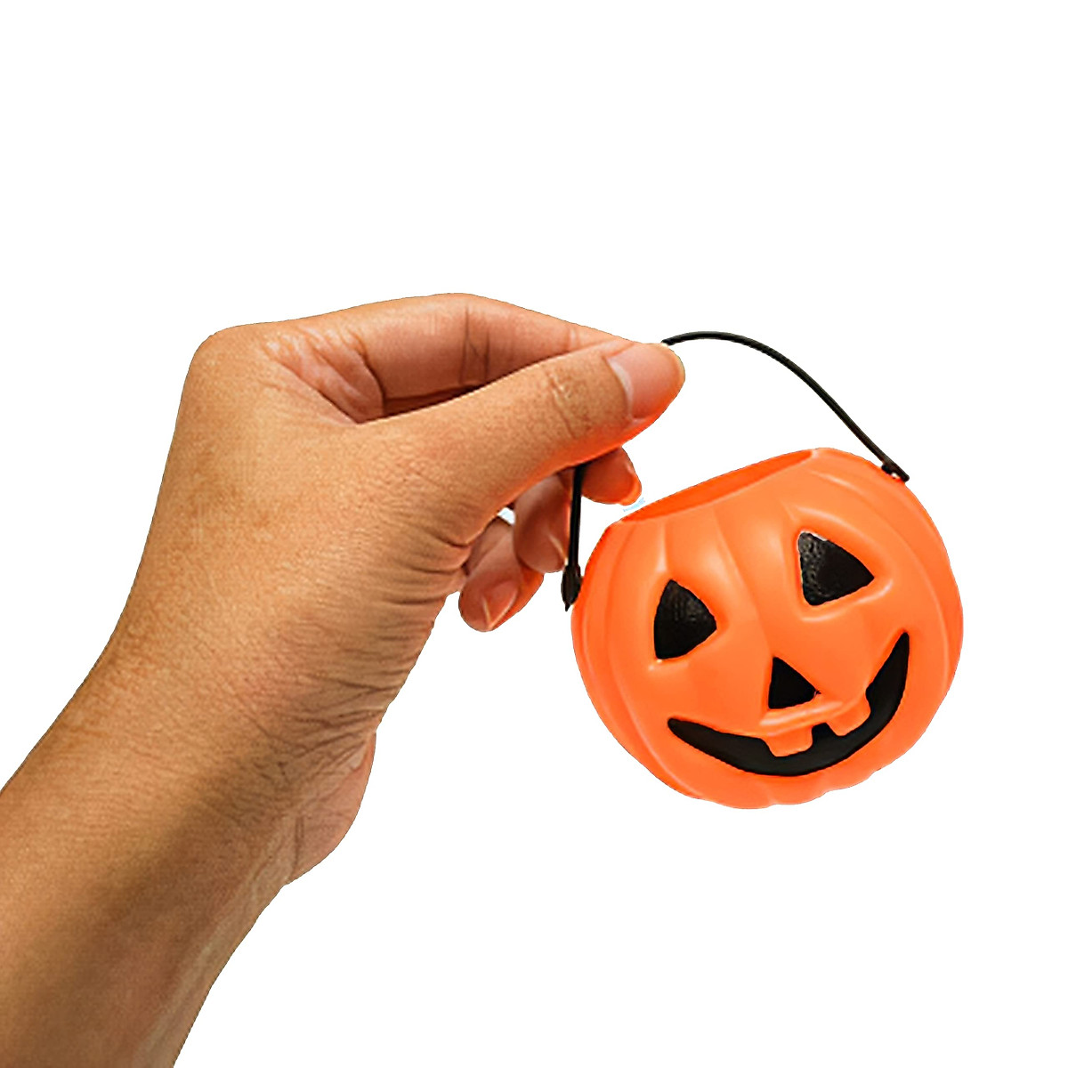 24 Mini Pumpkin Trick or Treat Buckets Bulk Halloween Candy Holders Container for Kids, Halloween Goodie Bags, by 4E's Novelty