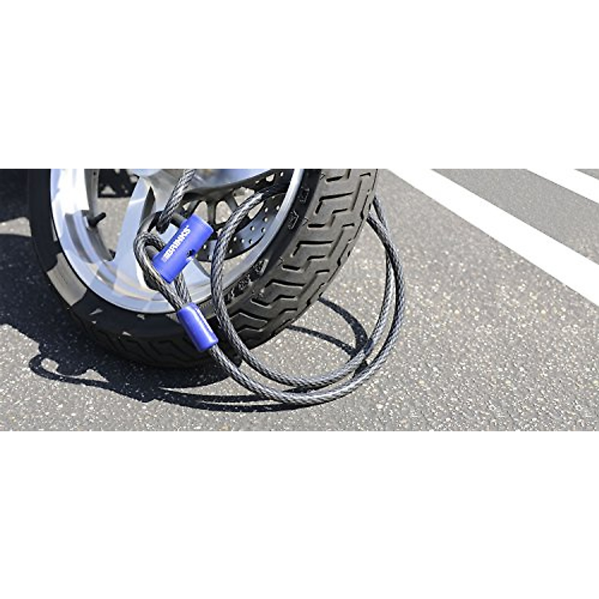 Brinks 675-65801 5/8 inch x 6' Commercial Braided Cable, M1 Keyway, Black, Blue