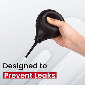 Enema Douche Bulb - Anal Douche Kit with Detachable Tip for Women & Men - Reusable Enema - Easy to Use and Durable | Capacity 7 oz (224 mL) ,Black