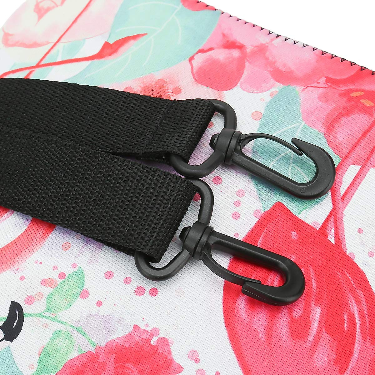 HAPLIVES Insulated Neoprene Lunch Bag Tote with Detachable Adjustable Shoulder Strap Thermal Waterproof Outdoor Picnic Work,Office,Lunch Box For Adult(Two Flamingos)