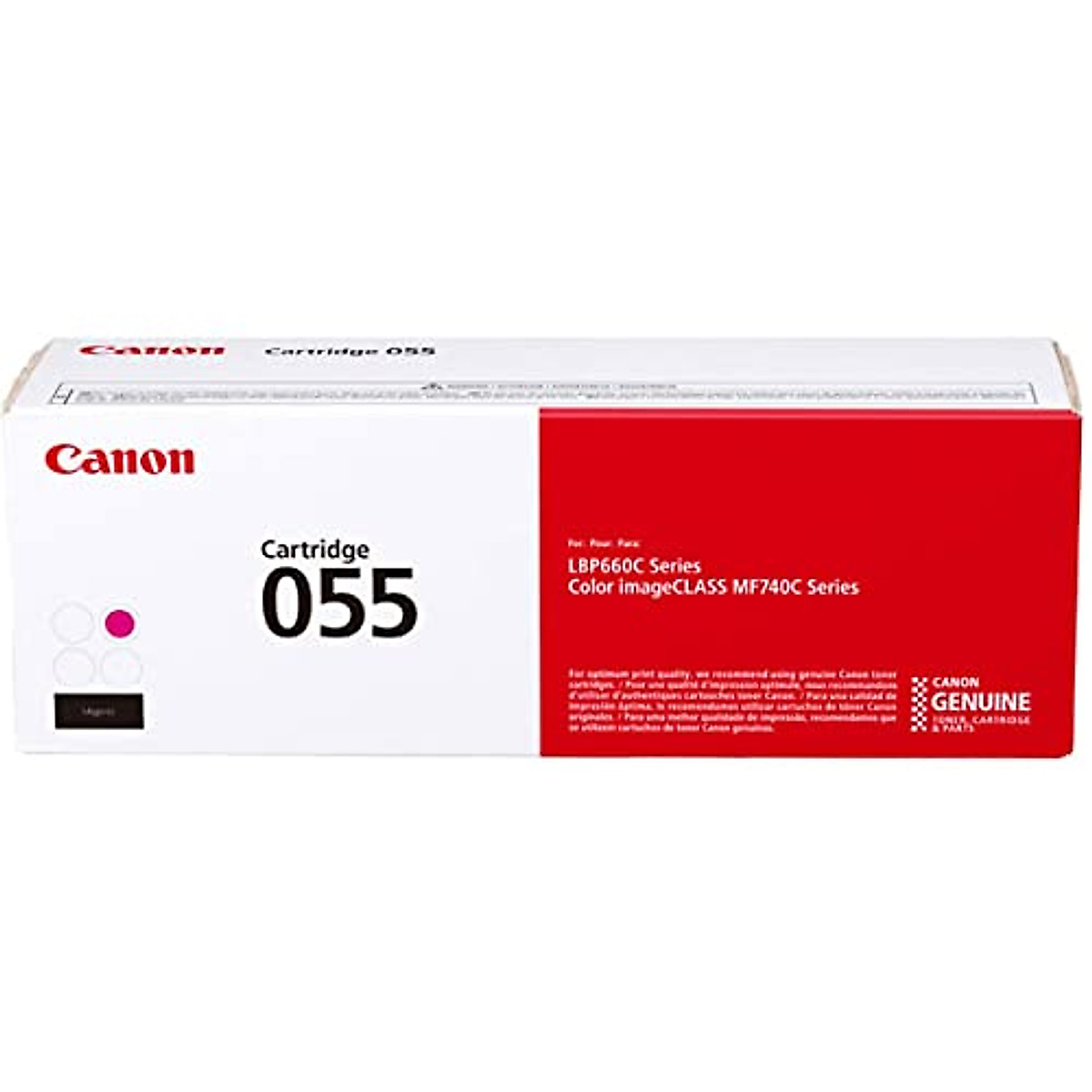 Canon CRG 055 Standard Capacity Toner Cartridge for MF743 & MF741 Printers, Bundle with Black/Cyan/Magenta/Yellow