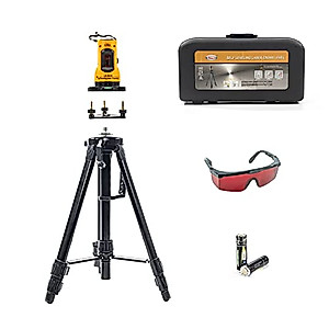 LAND Laser Level Kit Class Laser Ⅱ,Self-Leveling laser Cross Level,Horizontal and Vertical Points Rotatable 360 Degree Suitable for interior design（Lightweight Tripod,Battery Included ）