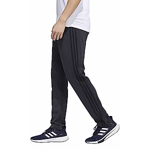 adidas Mens Midweight Essential Tricot Zip Track Pants (as1, Alpha, l, Regular, Regular, Carbon/Black)