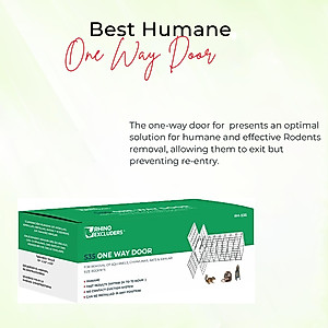 Rhino Excluders® S35 One Way Door for Squirrels, Rats, Chipmunks and Similar Size Rodents - Live Trap Alternative