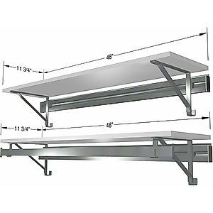 Arrange A Space Single Hang Second Shelf Closet System, 48", White