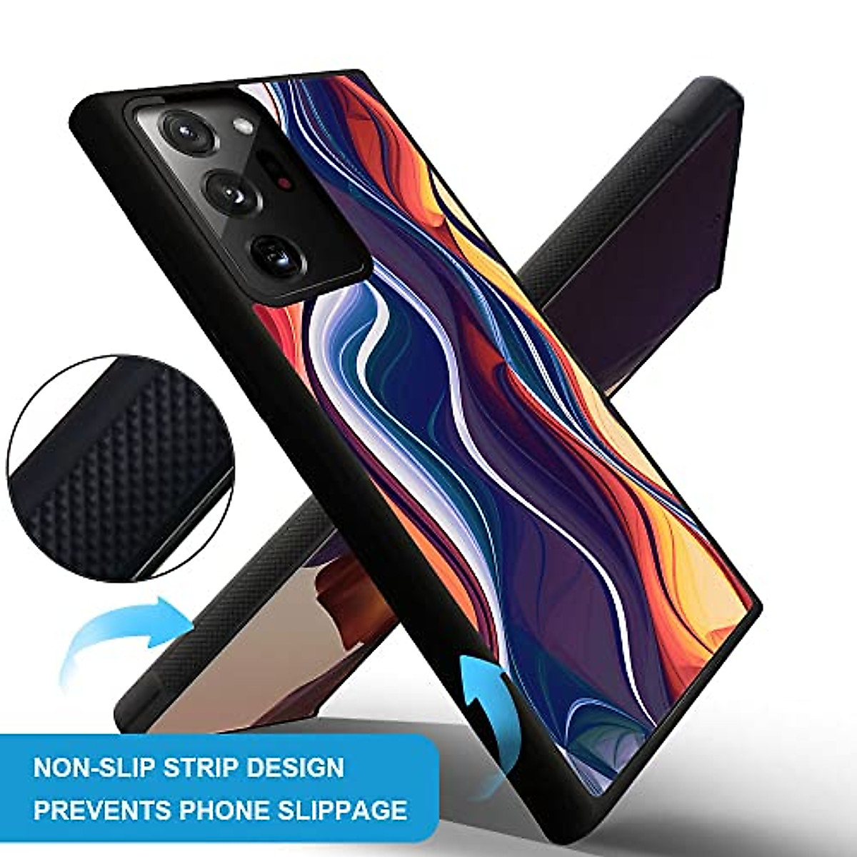 ZHEGAILIAN Case Compatible with Samsung Galaxy Note 20,Color Ripple Case for Samsung Galaxy Note 20 for Girls,Pattern Design Anti-Scratch Case for Samsung Galaxy Note 20 6.7-inch