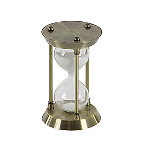 Deco 79 Glam Metal Cylinder Timer, 4" x 4" x 7", Brass